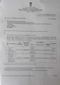 Certificates – Shree Flameproof